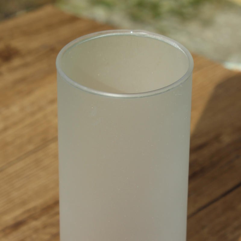 Verre de lampe cylindrique opaque