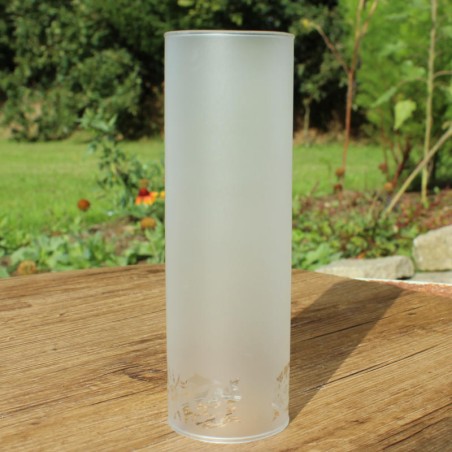 Verre de lampe cylindrique opaque