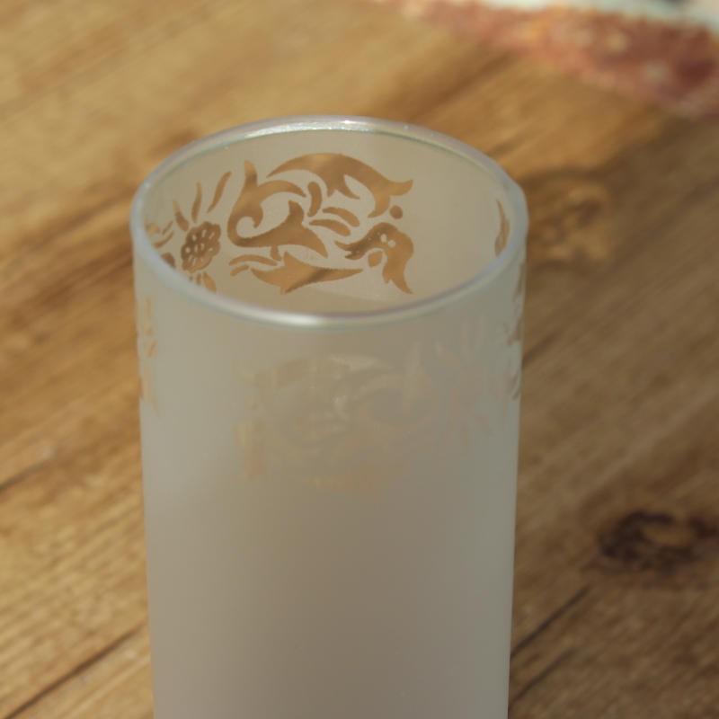 Verre de lampe cylindrique opaque