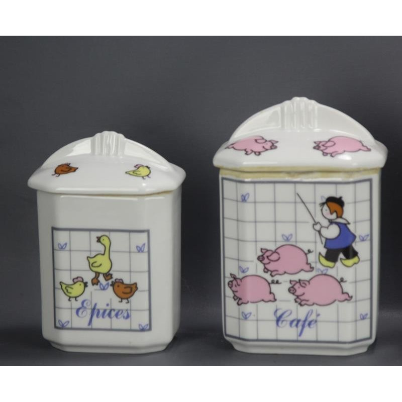 Série de 4 pots à Condiments / Epices